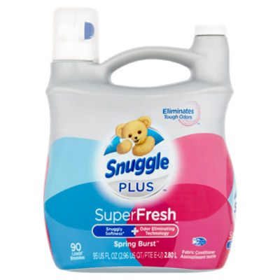 Snuggle Plus SuperFresh Spring Burst Fabric Conditioner, 90 loads, 95 fl oz