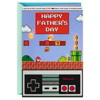 Hallmark Nintendo Fathers Day Card with Light and Sound (Classic Mario ...