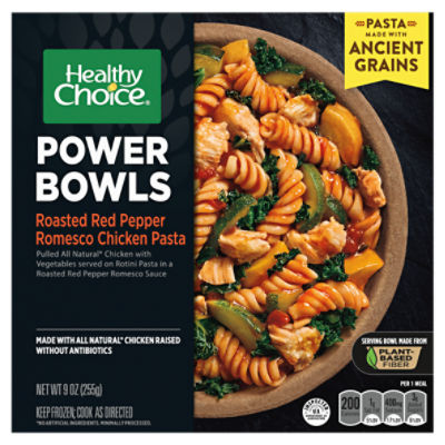 Healthy Choice Power Bowls, Roasted Red Pepper Romesco Chicken Pasta ...