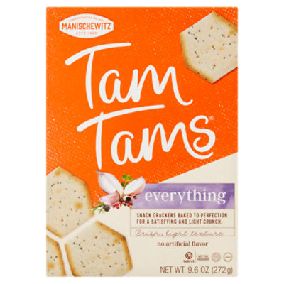Manischewitz Tam Tams Everything Snack Crackers, 9.6 oz - Fairway