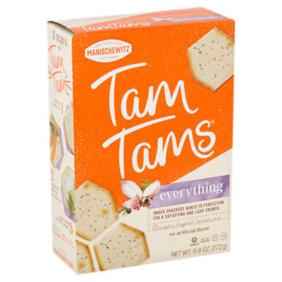 Manischewitz Tam Tams Everything Snack Crackers, 9.6 oz