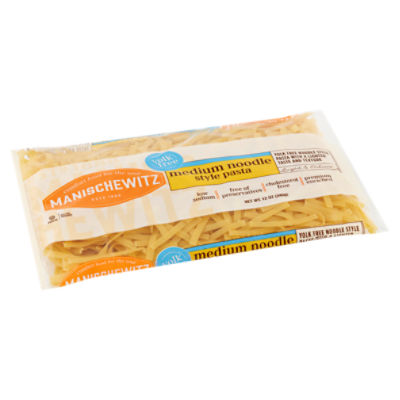 Manischewitz Yolk Free Medium Noodle Style, Pasta