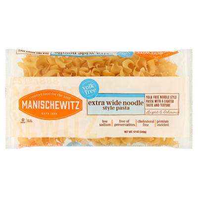 Manischewitz Yolk Free Extra Wide Noodle Style Pasta, 12 oz - The Fresh ...