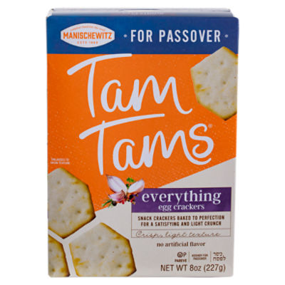 Manischewitz Tam Tams Everything Egg Snack Crackers, 8 oz - Fairway