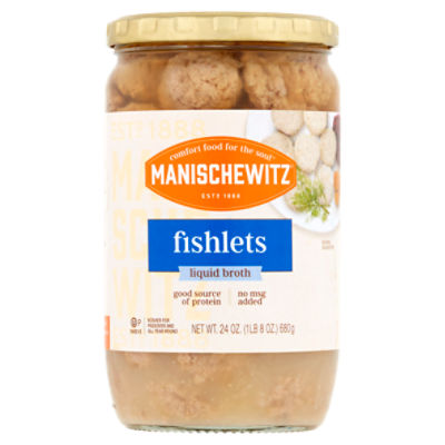 Manischewitz Liquid Broth Fishlets, 24 oz