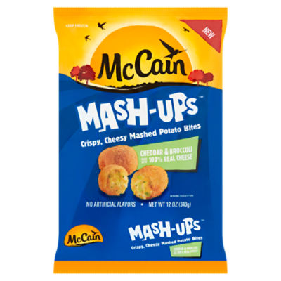 McCain Mash-Ups Cheddar & Broccoli Crispy, Cheesy Mashed Potato Bites ...