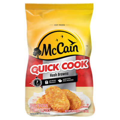 McCain Quick Cook Hashbrowns Potato Patties, 20 oz - ShopRite