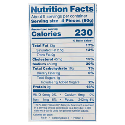 Chicken Nuggets Ingredient Label