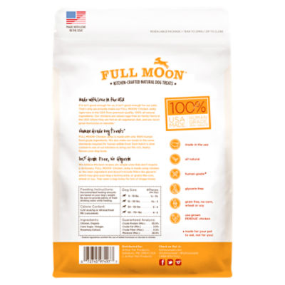 FULL MOON Chicken Jerky Human-Grade Dog Treats, 12-oz Bag