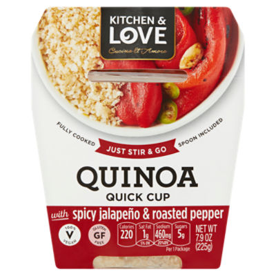 Kitchen & Love Quinoa Quick Cup with Spicy Jalapeño & Roasted Pepper, 7 ...