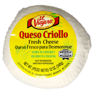 El Viajero Queso Criollo Fresh Cheese, 12 oz - ShopRite