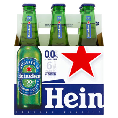 Heineken 0.0 Alcohol Free Malt Beverage, 11.2 fl oz, 6 count - ShopRite