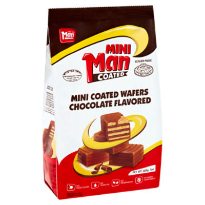 Mini Man Chocolate Flavored Mini Coated Wafers, 7 oz