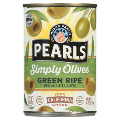 Musco Family Olive Co. Pearls Simply Olives Green Ripe Medium Pitted ...
