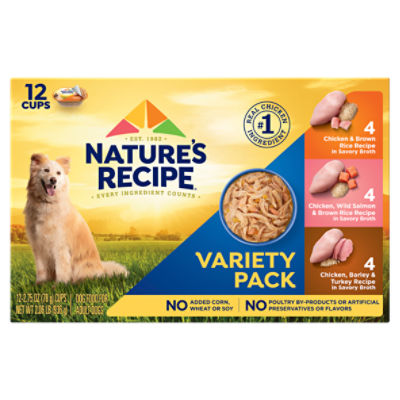 Nature's Recipe Original Natural Dog Food Variety Pack, 2.75 oz, 12 ...