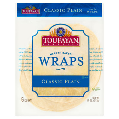 Toufayan Bakeries Hearth Baked Classic Plain, Wraps