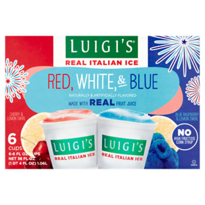 Luigi's Cherry & Lemon and Blue Raspberry & Lemon Swirl Real Italian ...