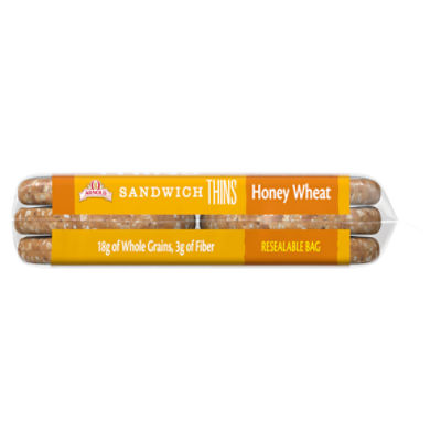 Arnold Sandwich Thins Honey Wheat Pre-Sliced, Rolls