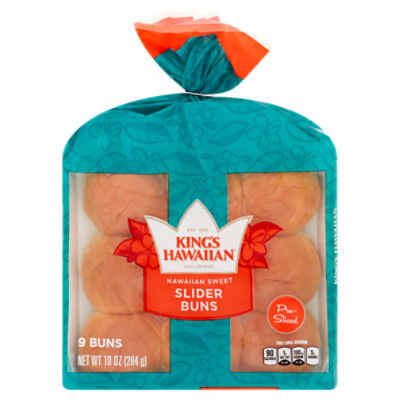 Kings Hawaiian Pre Sliced Hawaiian Sweet Slider Buns 9 Count 10 Oz