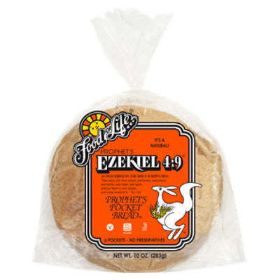 Food For Life Ezekiel 4:9 Prophet's Pocket Bread, 6 count, 10 oz - Fairway