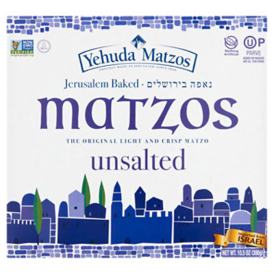 Yehuda Matzos Jerusalem Baked Unsalted Matzos, 10.5 oz - ShopRite