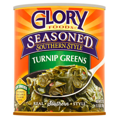 Glory Foods Seasoned Southern Style Turnip Greens, 27 oz - The Fresh Grocer