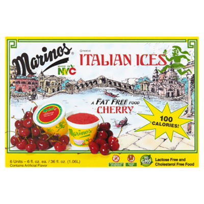 Marinos Cherry Italian Ices, 6 fl oz, 6 count - The Fresh Grocer