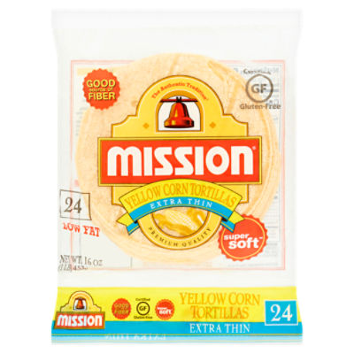 Mission Extra Thin Yellow Corn Tortillas, 24 count, 16 oz