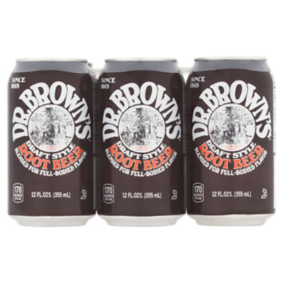 Dr. Brown's Draft Style Root Beer, 12 fl ozs, 6 count - ShopRite