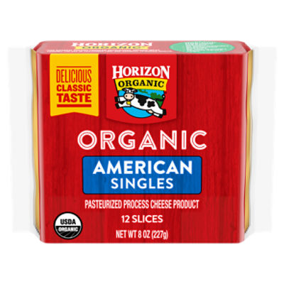 Horizon Organic American Singles Pasteurized Process Cheese Product, 12 ...