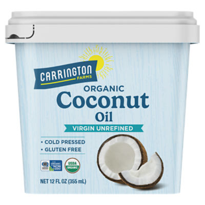 Carrington Farms Virgin Unrefined Organic Coconut Oil, 12 fl oz - Price ...