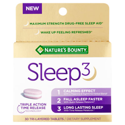Nature's Bounty Sleep3 Tri-Layered Tablets, 30 count - ShopRite