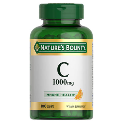 Nature's Bounty Vitamin C, Immune Support Supplement, 1000mg, 100 Caplets - The Fresh Grocer