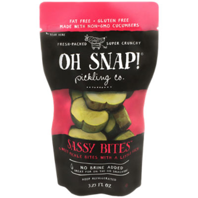 Oh Snap! Pickling Co. Sassy Bites Sweet Pickle Bites with a Little Kick ...