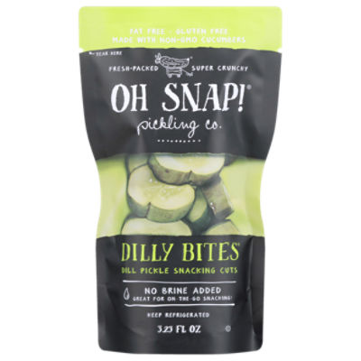 Oh Snap! Pickling Co. Dilly Bites Dill Pickle Snacking Cuts, 3.25 fl oz ...