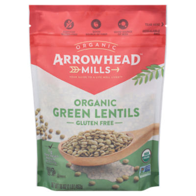 Arrowhead Mills Organic Green Lentils, 16 oz - ShopRite