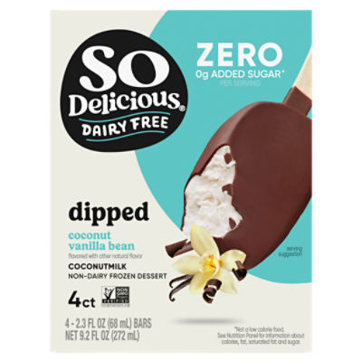 So Delicious Dairy Free Dipped Vanilla Bean Coconutmilk Non-Dairy ...