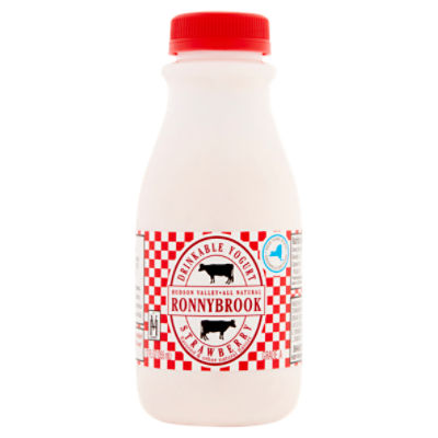 Ronnybrook Strawberry Drinkable Yogurt, 12 fl oz - Gourmet