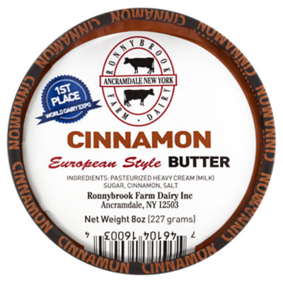 Ronnybrook Farm Dairy Cinnamon European Style Butter, 8 oz - Fairway