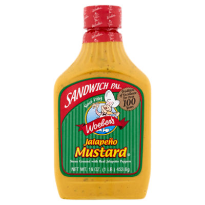 Woeber's Sandwich Pal Jalapeño Mustard, 16 oz