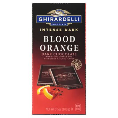 GHIRARDELLI Intense Dark Chocolate Bar, Blood Orange, 3.5 Oz Bar - Gourmet