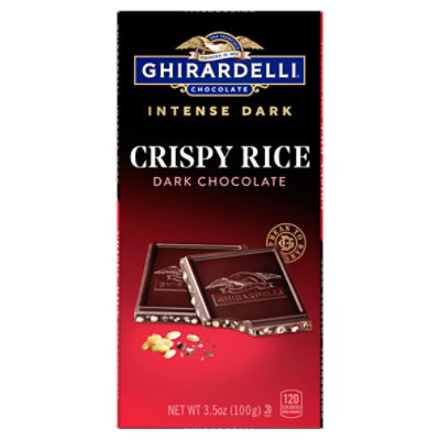 GHIRARDELLI Intense Dark Chocolate Bar, Crispy Rice, 3.5 Oz Bar - ShopRite