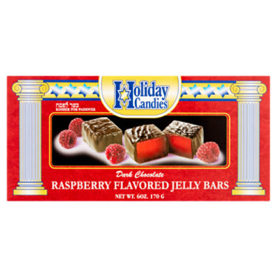 Holiday Candies Dark Chocolate Raspberry Flavored Jelly Bars, 6 oz ...