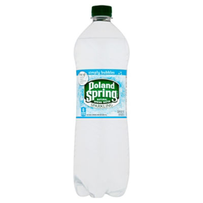 Poland Spring Sparkling Water, Simply Bubbles, 33.8 oz. Bottle - Fairway