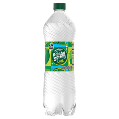 Poland Spring Sparkling Water, Zesty Lime, 33.8 oz. Bottle