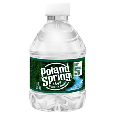 POLAND SPRING Brand 100% Natural Spring Water, 8-ounce mini plastic bottle