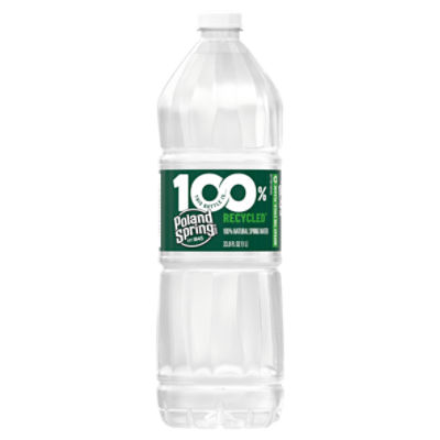 POLAND SPRING Brand 100% Natural Spring Water, 1-Liter plastic bottle ...