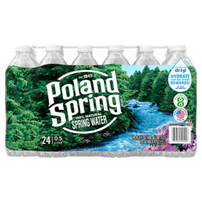 Poland Spring 100% Natural Spring Water, 16.9 fl oz, 24 count - The ...
