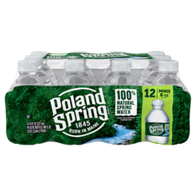 POLAND SPRING Brand 100% Natural Spring Water, 8-ounce mini plastic ...
