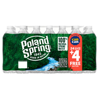 POLAND SPRING Brand 100% Natural Spring Water, 16.9-ounce plastic ...